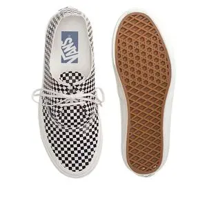 VANS Premium Authentic Checkerboard Lace-up Sneakers - Black/white