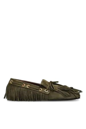 Etro Suede Leather Loafers - Green