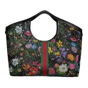 Gucci Flora Large Tote Bag - Black/multicolor