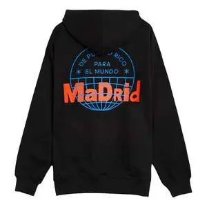 Adidas X Bad Bunny Dtmf Tour Merch Madrid Relaxed Hoodie - Black