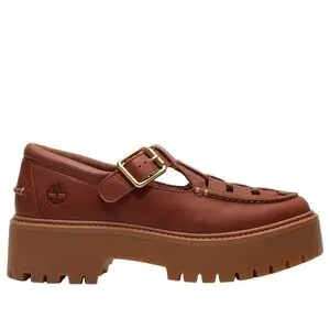 Timberland Stone Street Platform Buckle Shoe - Rust Full-grain