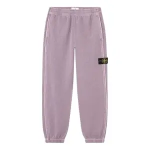 Stone Island 6200012 Malfile Fleece Old Effect Sweatpants - Purple Gray
