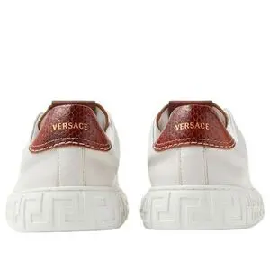 Versace Greca Leather Sneakers 'brown White