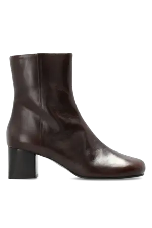 LEMAIRE Leather Ankle Boots - Brown
