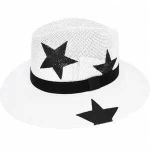 BELLA SOUL Starstruck Jute Hat - White/black