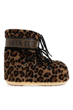 Moon Boot Snow Boots ‘mb Icon Low Fleece Leopard - Brown