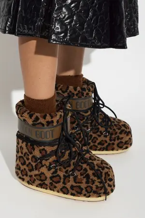 Moon Boot Snow Boots ‘mb Icon Low Fleece Leopard