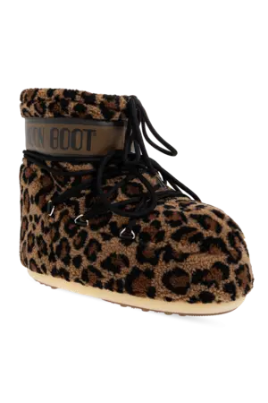 Moon Boot Snow Boots ‘mb Icon Low Fleece Leopard