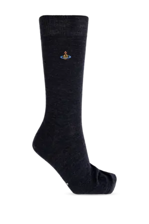 VIVIENNE WESTWOOD Wool Socks - Navy Blue