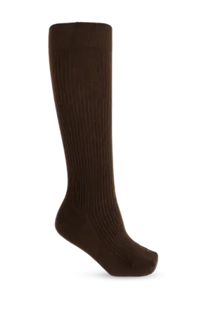 Max Mara Knee-high Ribbed Cashmere Socks - Brown
