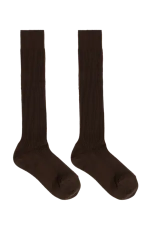 Max Mara Knee-high Ribbed Cashmere Socks