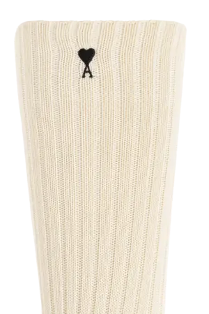 AMI Paris Socks With Embroidered Logo