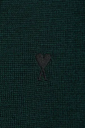 AMI Paris Wool Sweater With Embroidered Logo