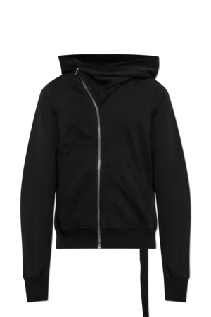 Rick Owens Asymmetrical Zip-up Hoodie - Black