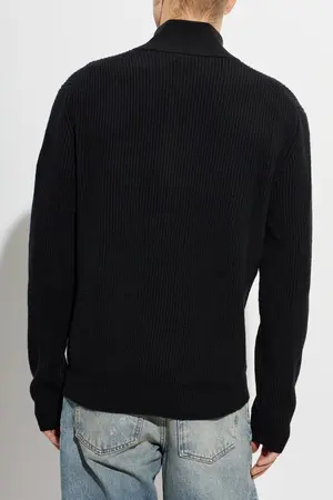 Canada Goose Mckinney" Quarter Zip Ribbed Wool Sweater