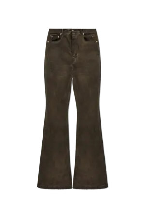 Rick Owens Vintage Effect Bootcut Jeans - Brown