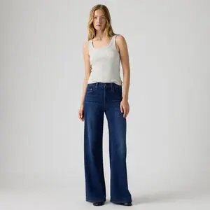 LEVI'S 728 High-rise Wide-leg Jeans - True Blue Dark
