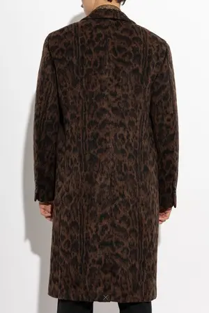 Etro Animal Print Wool Blend Coat