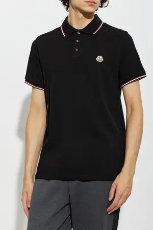 Moncler Polo Shirt With Logo Patch