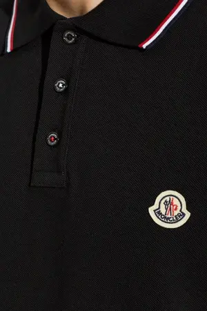 Moncler Polo Shirt With Logo Patch