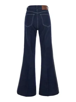 Celine Flare Jeans In Lightweight Cotton Denim