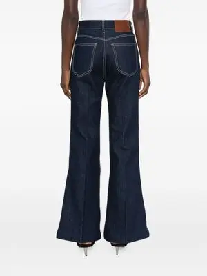 Celine Flare Jeans In Lightweight Cotton Denim