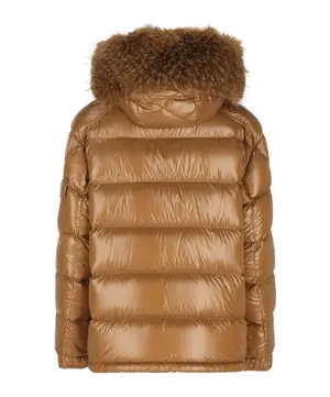 Moncler Hypolais Short Down Jacket With Detachable Textured Accent
