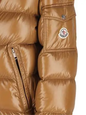 Moncler Hypolais Short Down Jacket With Detachable Textured Accent