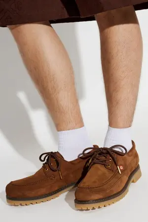 Casablanca Suede Lace-up Shoes With Embossed Logo Detail