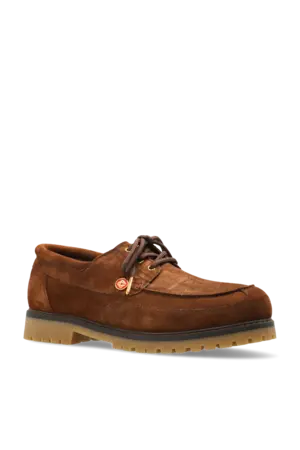 Casablanca Suede Lace-up Shoes With Embossed Logo Detail