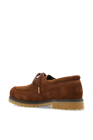 Casablanca Suede Lace-up Shoes With Embossed Logo Detail