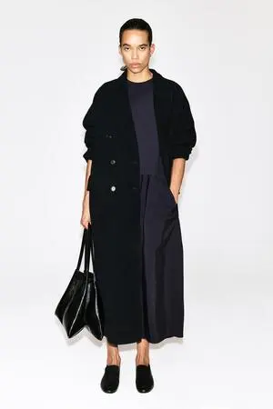 Cos Dropped-waist Contrast-panel Midi Dress