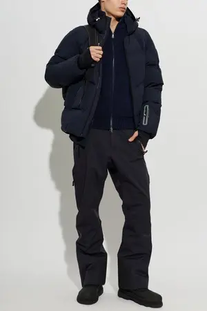 Moncler Wool And Cashmere Blend Cardigan - Navy Blue