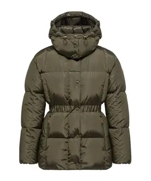 Moncler Agneux Hooded Short Down Jacket - Dark Green