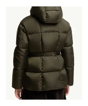 Moncler Agneux Belted Down Jacket - Dark Green