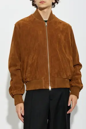 AMI Paris Suede Bomber Jacket