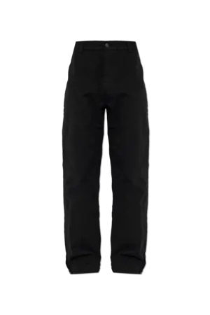 Off-White Straight-leg Cotton Trousers - Black
