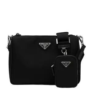 Prada Zipper Shoulder Bag - Black