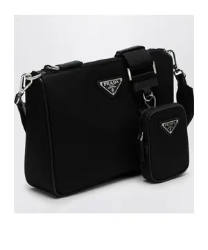 Prada Zipper Shoulder Bag - Black