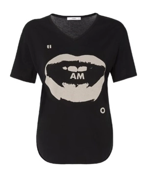 Fendi Jersey T-shirt With Ti Amo Print - Black