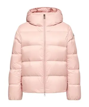 Moncler Feligule Hooded Short Down Jacket Pink