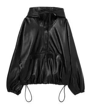 RÓHE Leather Oversized Anorak Jacket
