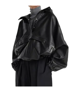 RÓHE Leather Oversized Anorak Jacket