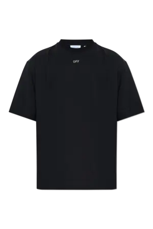 Off-White T-shirt With Logo - Black