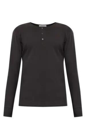 LEMAIRE Ribbed Top With Long Sleeves - Grey