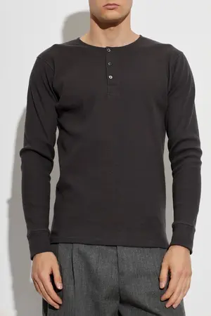 LEMAIRE Ribbed Long Sleeve Henley Top