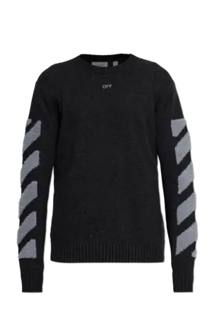 Off-White Wool Sweater - Black