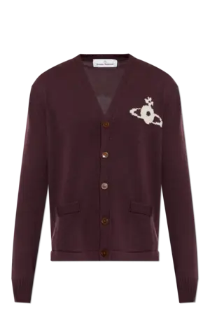 VIVIENNE WESTWOOD Vivienne Westwood 'Alex' Wool Cardigan Purple