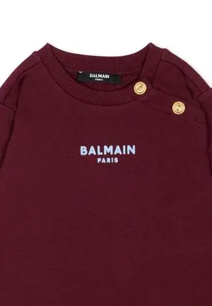 Balmain Logo-print Button-detail Sweater