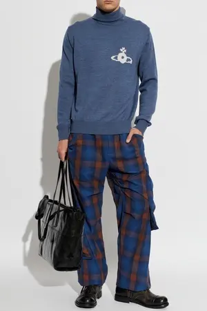 VIVIENNE WESTWOOD Wool Turtleneck With Embroidered Logo